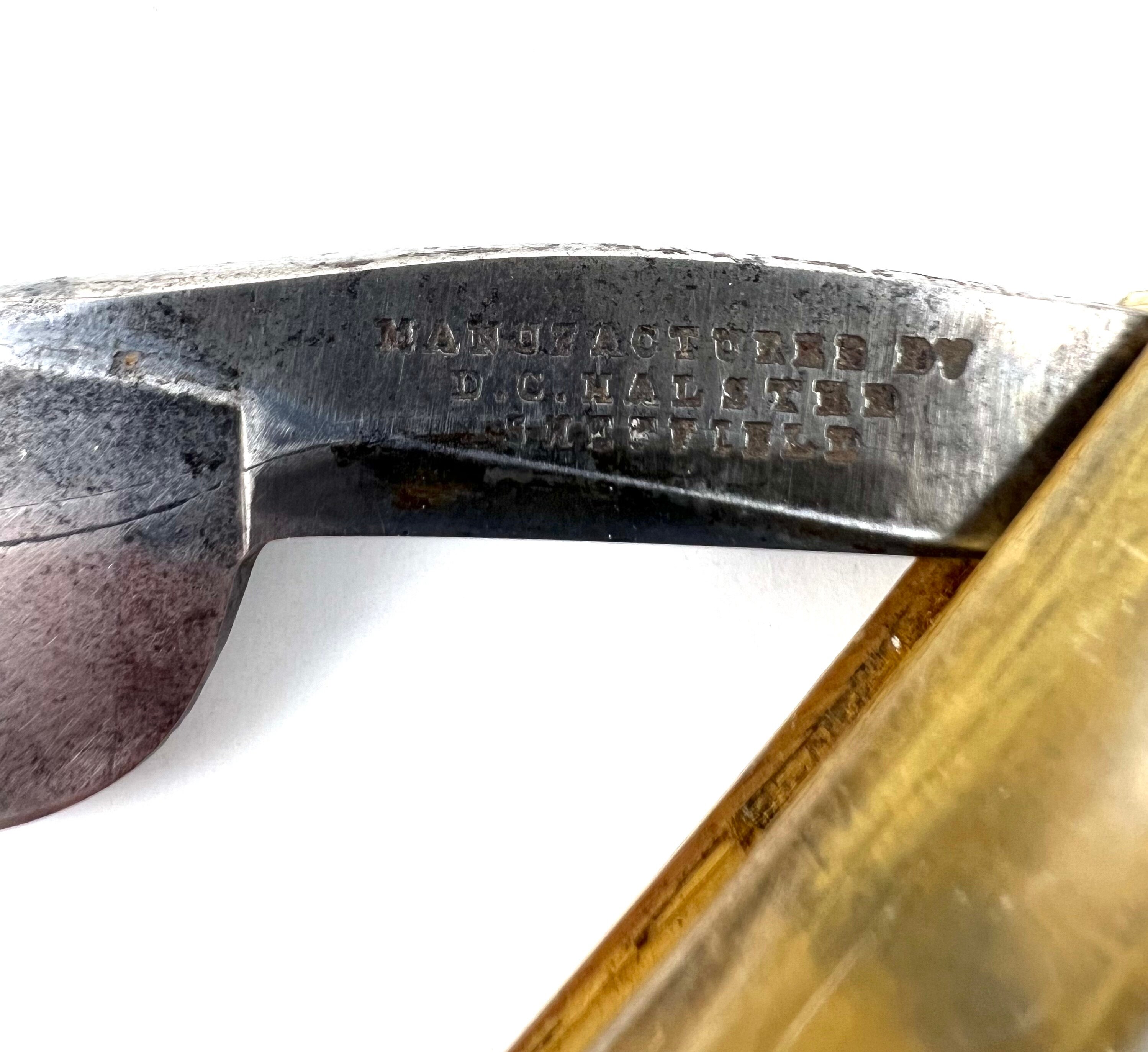 19th Century Straight Razor Celebrating President Washington Antique ...
