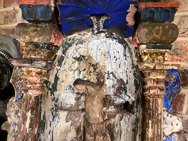 16th-17th Century Carved Wooden Religious Artifact Shrine - Niche for ...