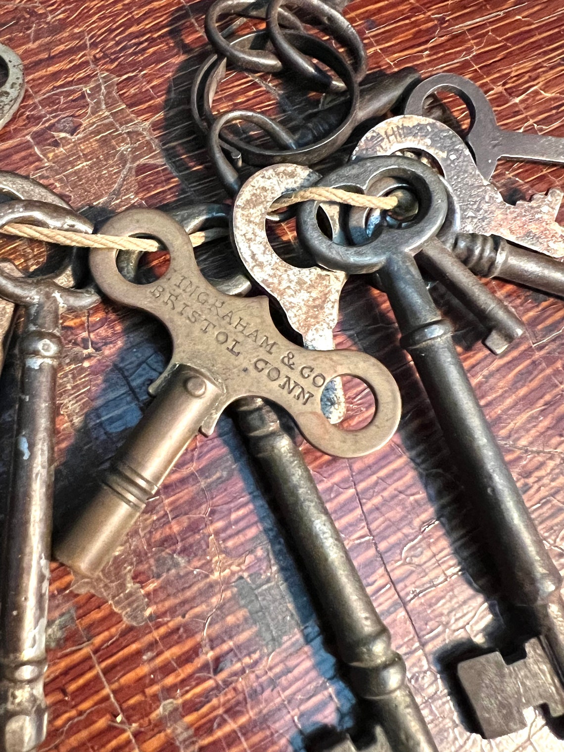 Set of 19 Antique Assorted Keys Including Skeleton, Lock and Clock ...