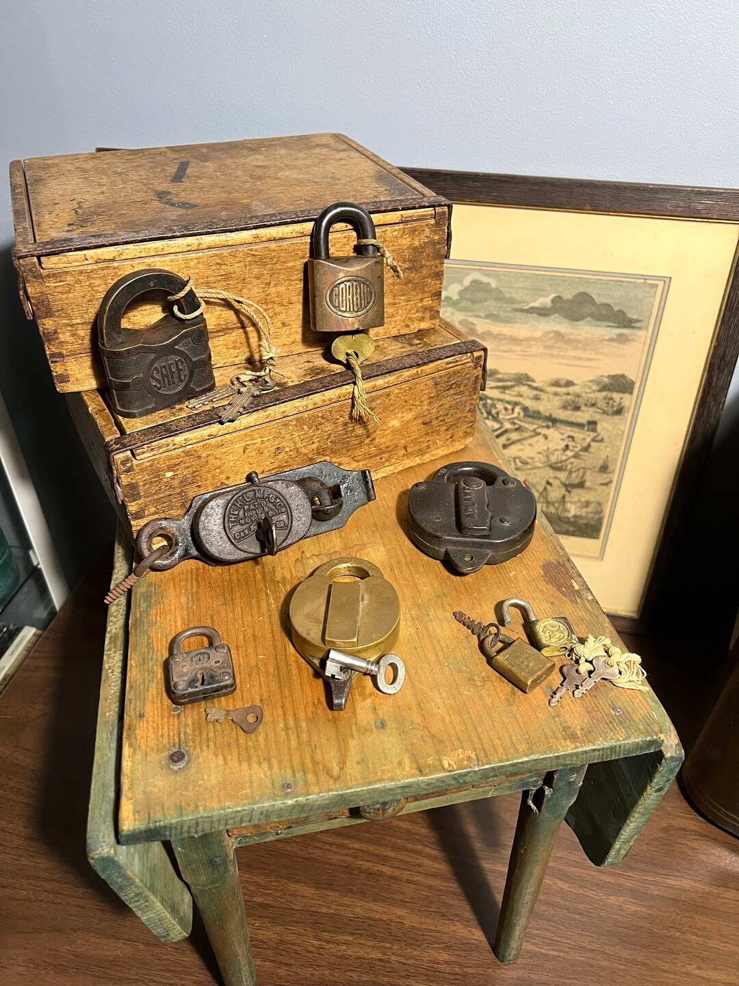 Assorted Antique Brass and Iron Padlocks - Early and Unique Lock ...