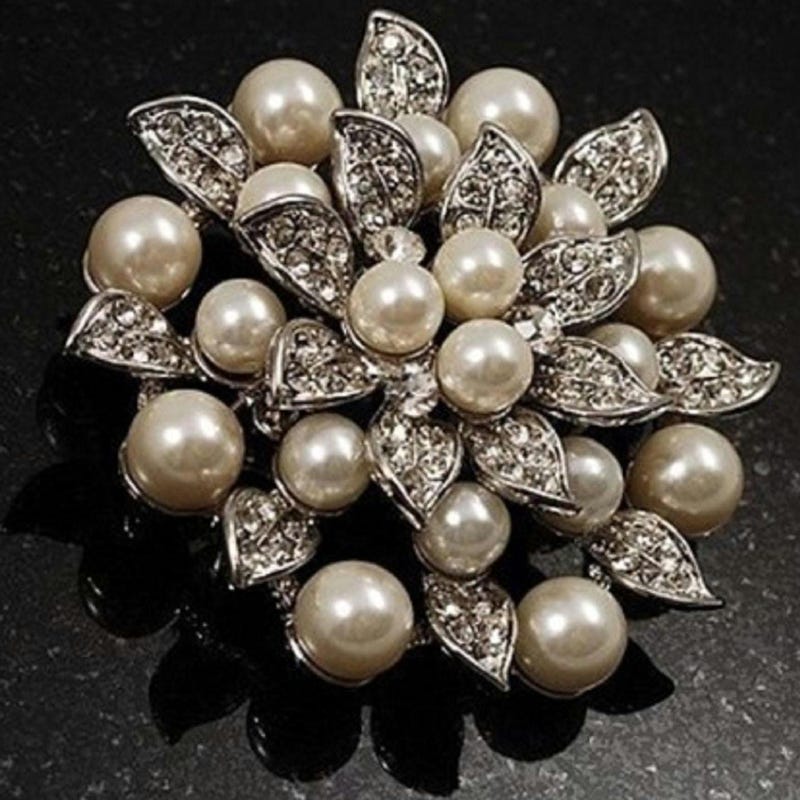 Large Gold Brooch for Dress - Etsy UK