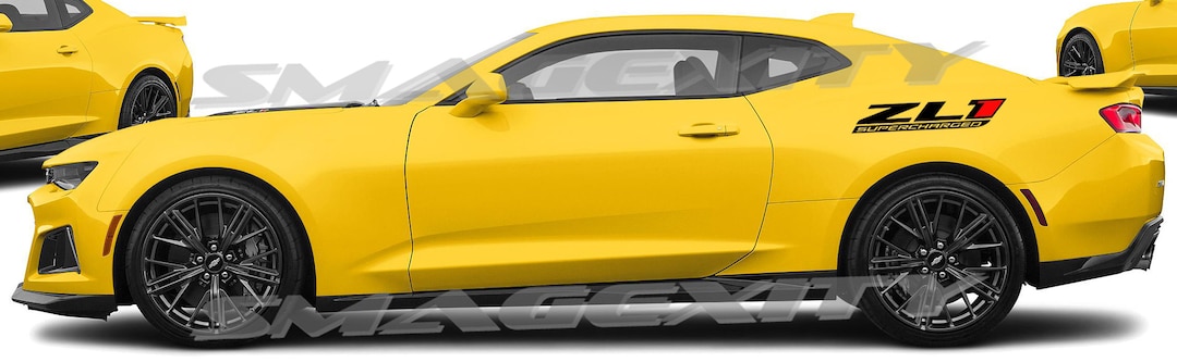 ZL1 Text Logos Decals Graphics Vinyl Stripes Camaro CHEVY Chevrolet ...