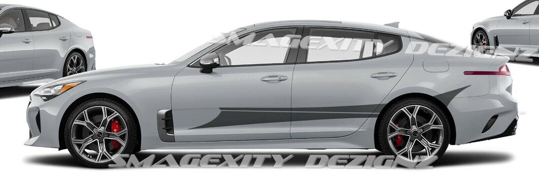 Drlver & PASSENGER Klts KIA STINGER Cast Vinyl Decal Stripe Door Body ...