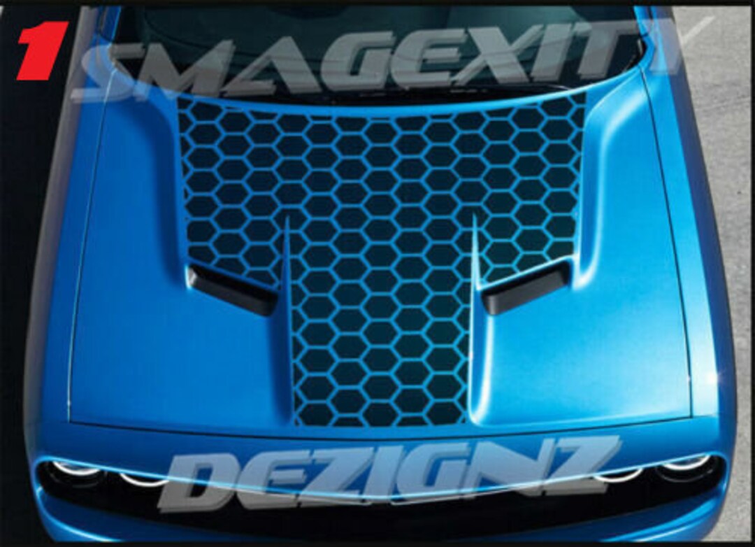 Custom Honeycomb Pattern Decal Graphic HOOD Stripe Kit Vinyl for CHALLENGER Klt - Etsy