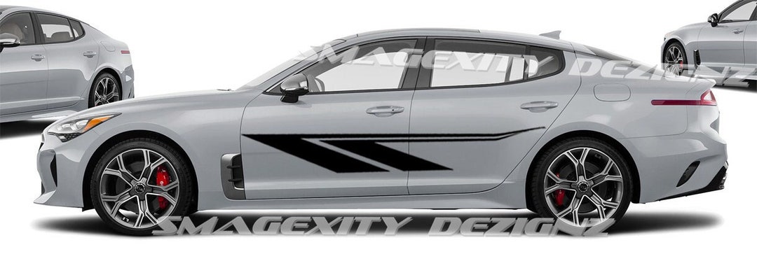 Drlver & PASSENGER Klts KIA STINGER Cast Vinyl Decal Stripes Door Body ...