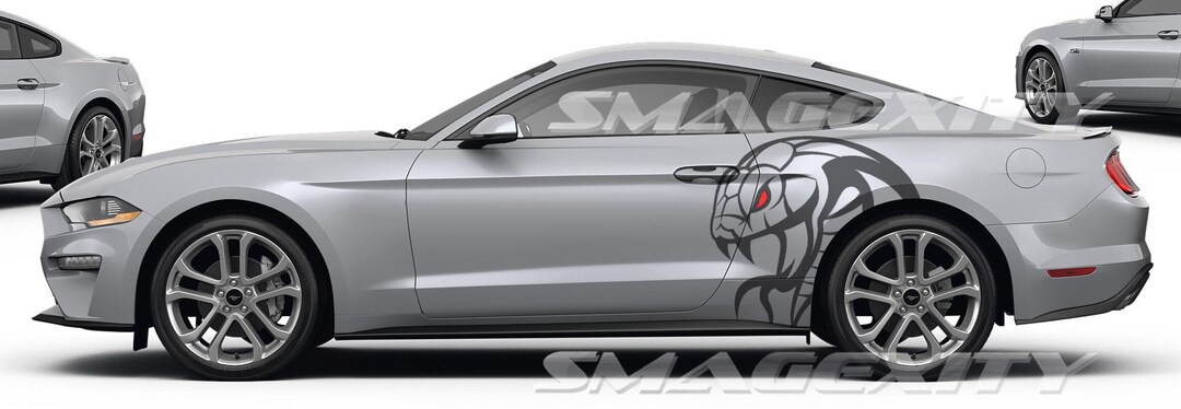 MUSTANG FORD CUSTOM Reflective or Cast Vinyl Tribal Decals Graphics ...