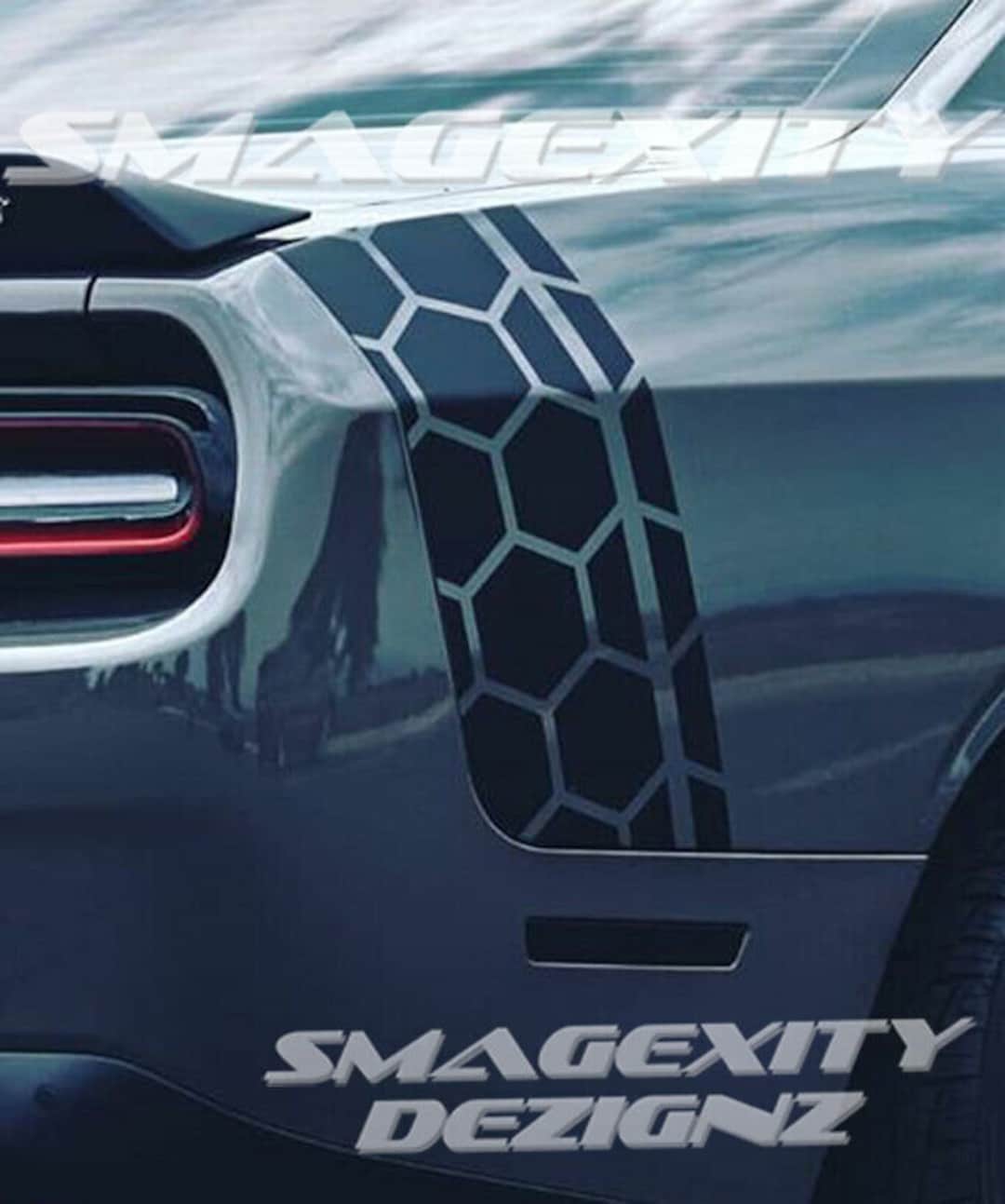 FOR 6.4 Klt Challenger R/T RT Scat Pack Honeycomb Tailband Trunk Stripe ...