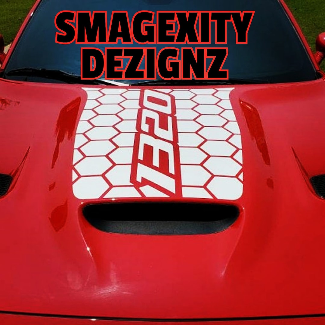 Custom Decal Graphic Stripes Vinyl 1320 Hood FOR Challenger Huge 1320 ...
