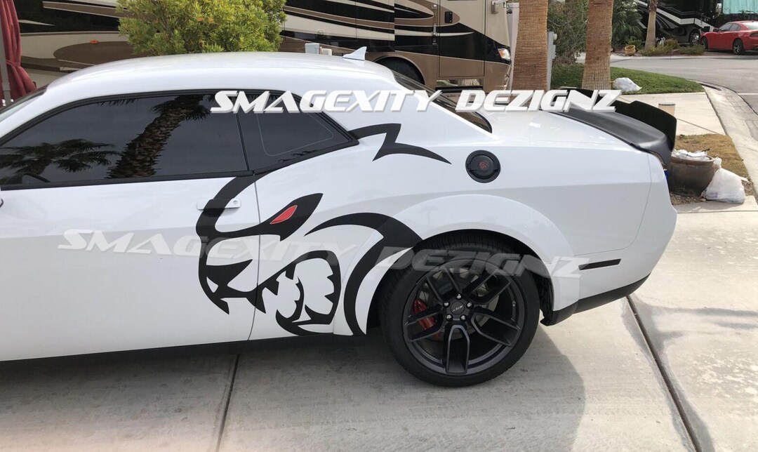 Drlver & Passenger Klts for 376 6.2L CHALLENGER HELLCAT Huge Decal ...