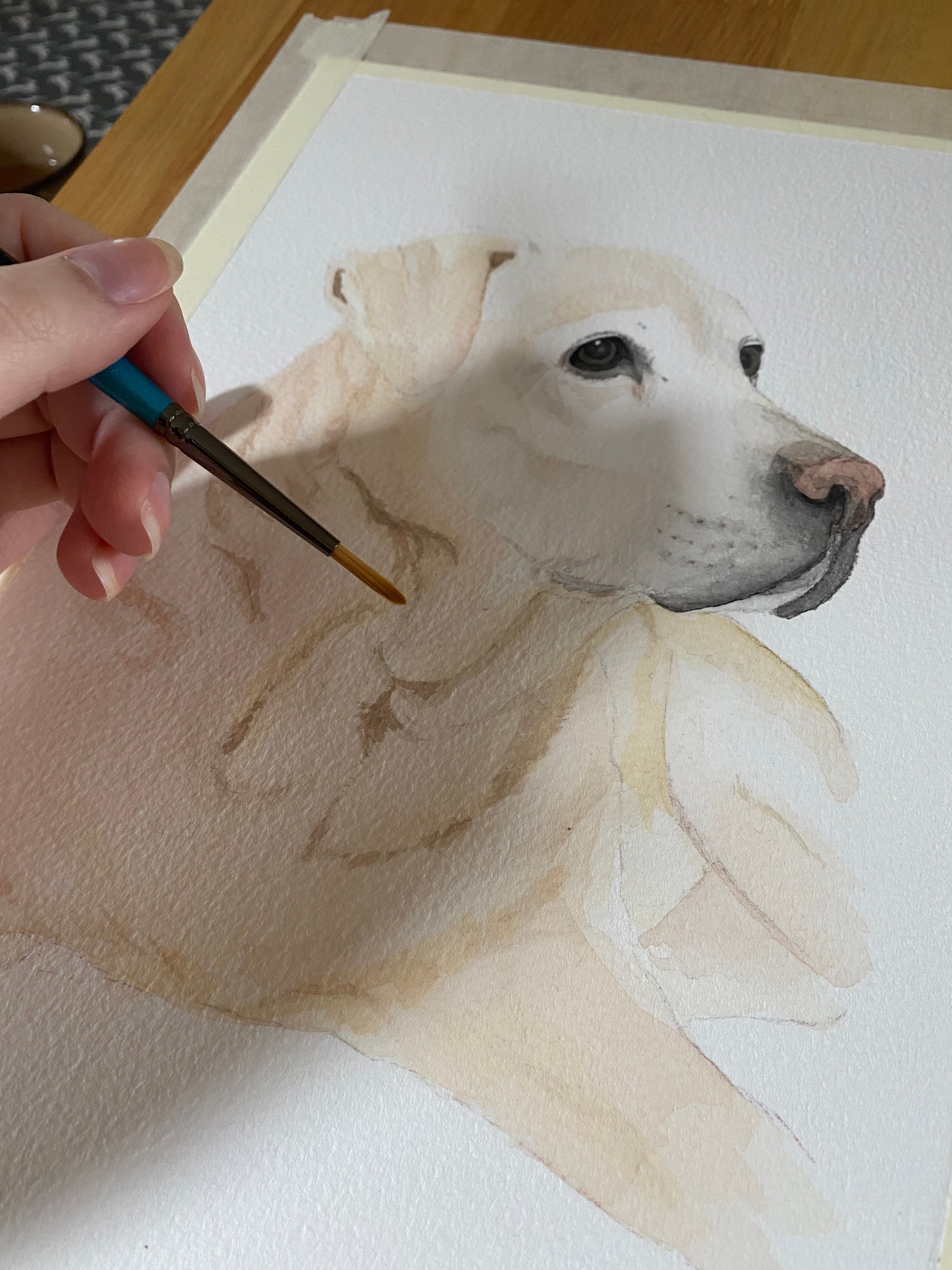 Custom Watercolour Pet Portrait, A4, Hand Painted, Dog Painting - Etsy UK