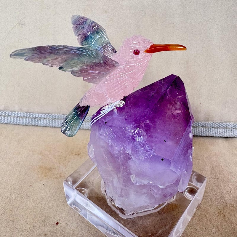 Hummingbird Crystal - Etsy