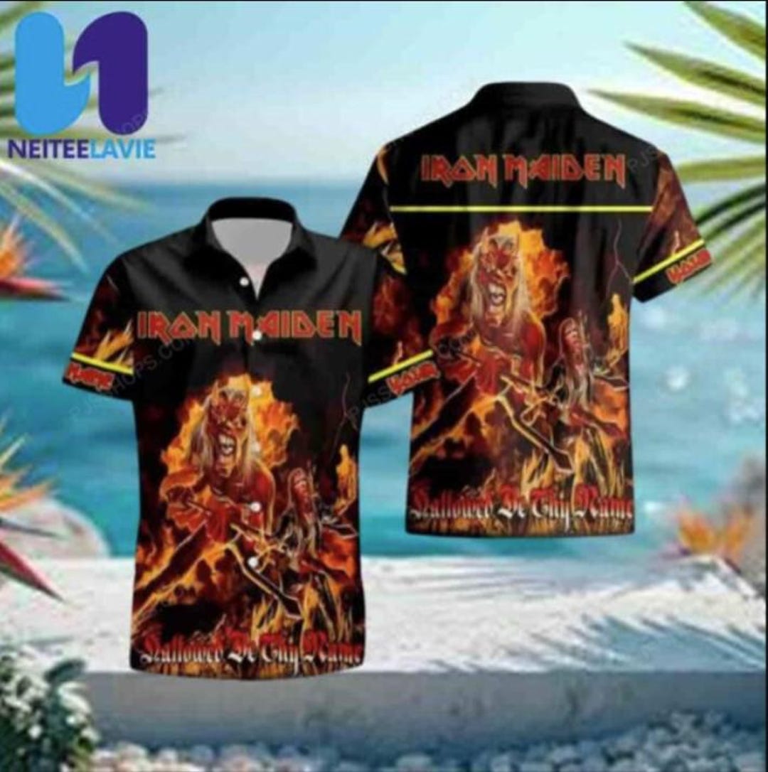 Iron Maiden Eddie Inferno Aloha Summer Shirt and Shorts - Etsy