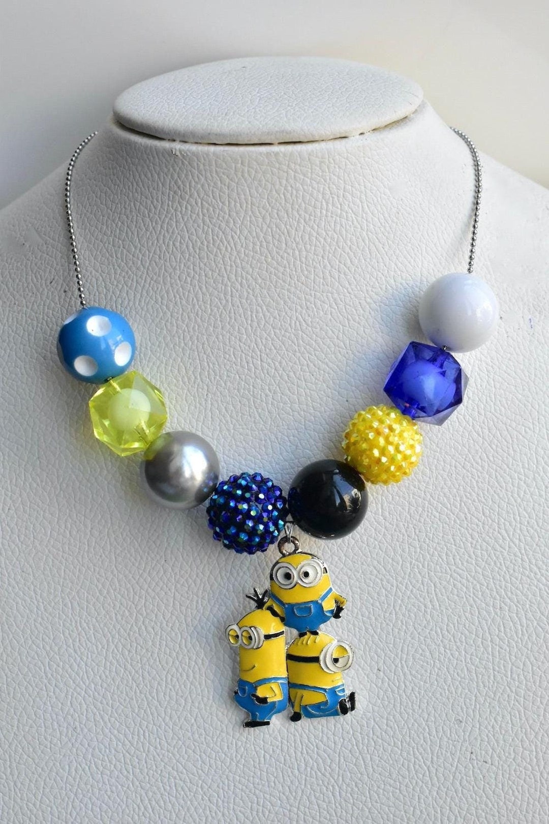 Minions Theme Bubblegum Beads Necklace Bbn231117 - Etsy