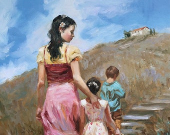Hand-painted Reproduction - Pino Daeni - Oil Painting - Etsy