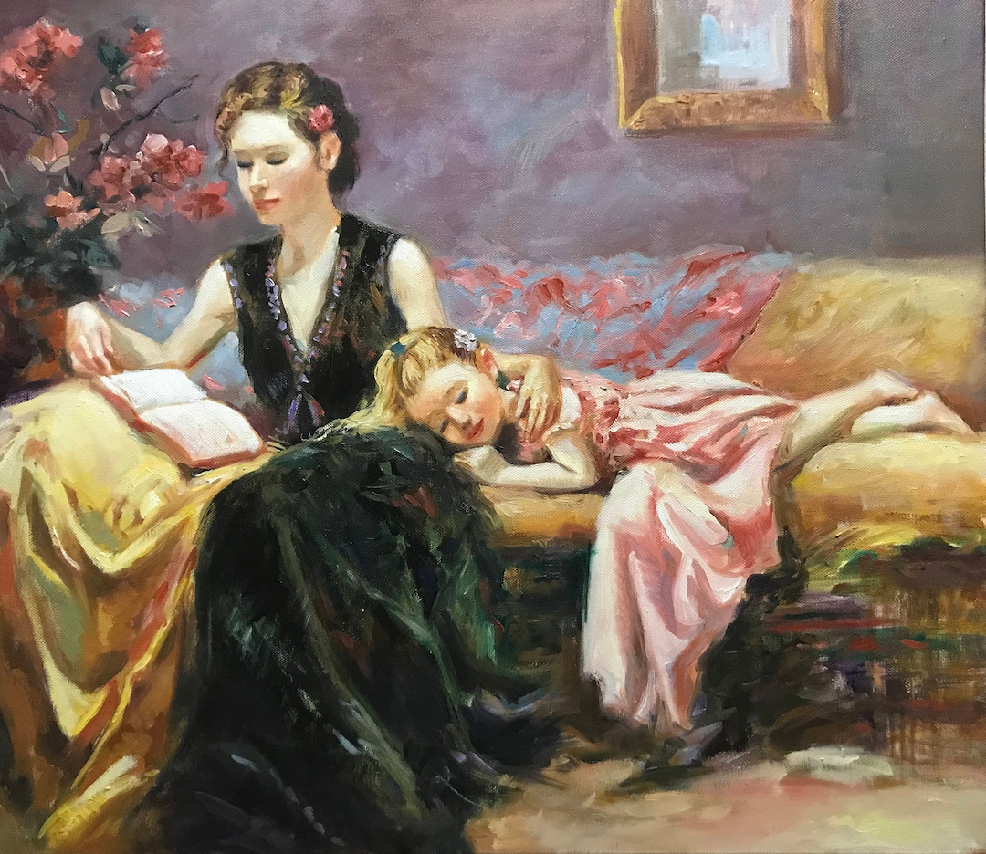 Hand-painted Reproduction - Pino Daeni - Oil Painting - Etsy