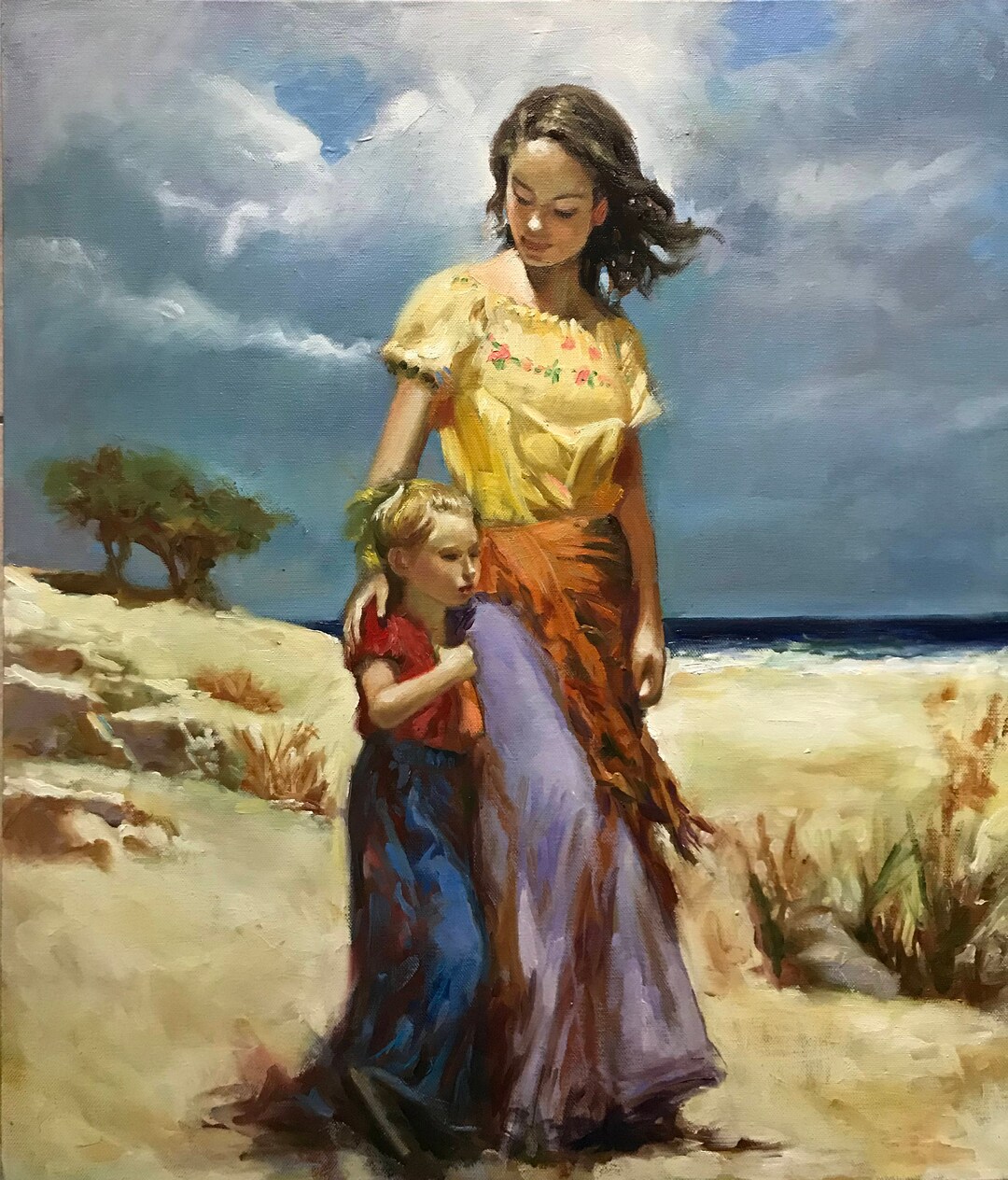 Hand-painted Reproduction - Pino Daeni - Oil Painting - Etsy