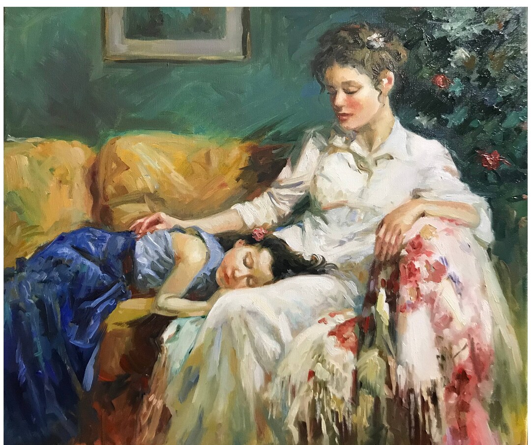 Hand-painted Reproduction - Pino Daeni - Oil Painting - Etsy