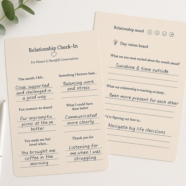 Couples Relationship Check-in | Therapy-inspired PDF | Monthly Journal ...