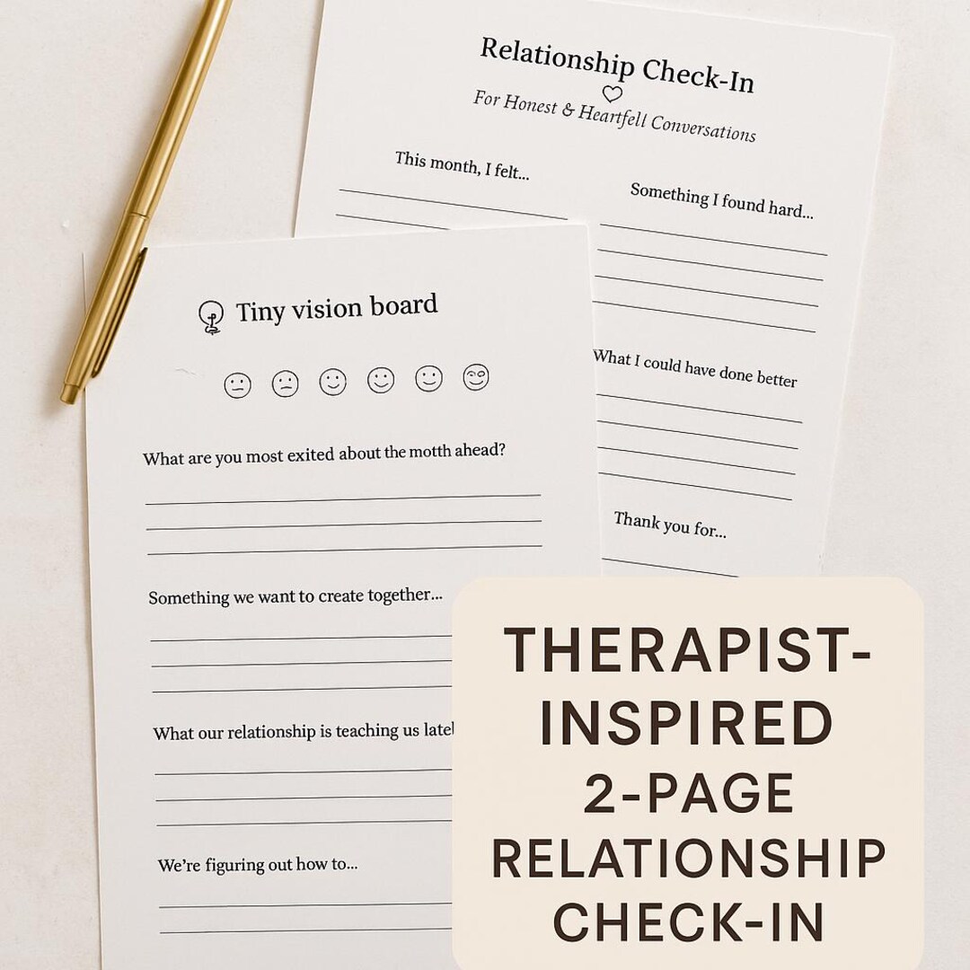 Couples Relationship Check-in | Therapy-inspired PDF | Monthly Journal ...