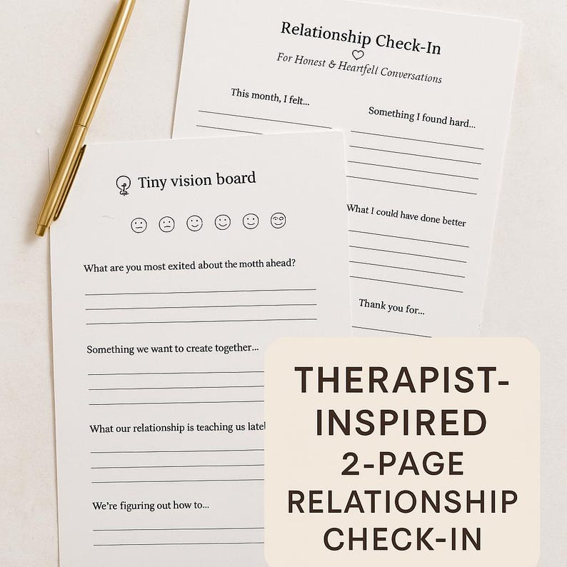 Couples Relationship Check-in | Therapy-inspired PDF | Monthly Journal ...