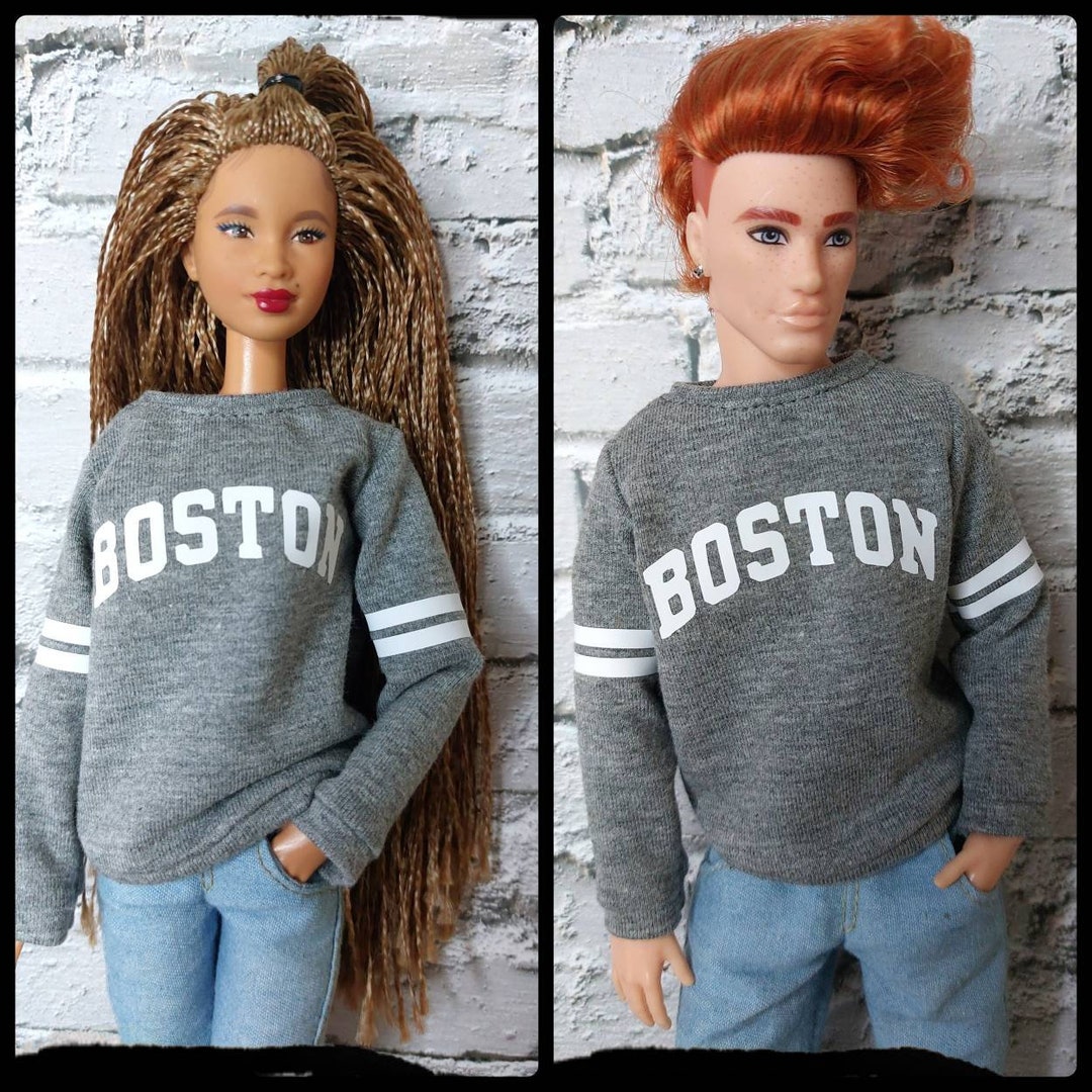 12", 1/6 Scale Male and Female Doll Clothes, Made on Order, Gray ...