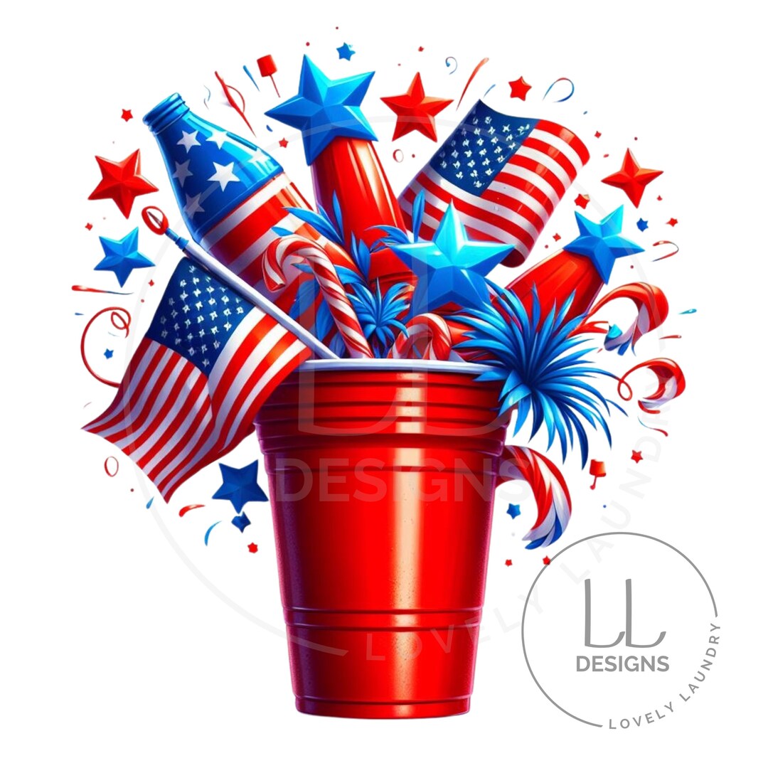 4th of July PNG Independence Day Png Red White and Blue Png Red Solo ...