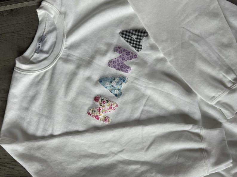 Custom Patchwork Crewneck Sweatshirt – Personalized Handcrafted ...