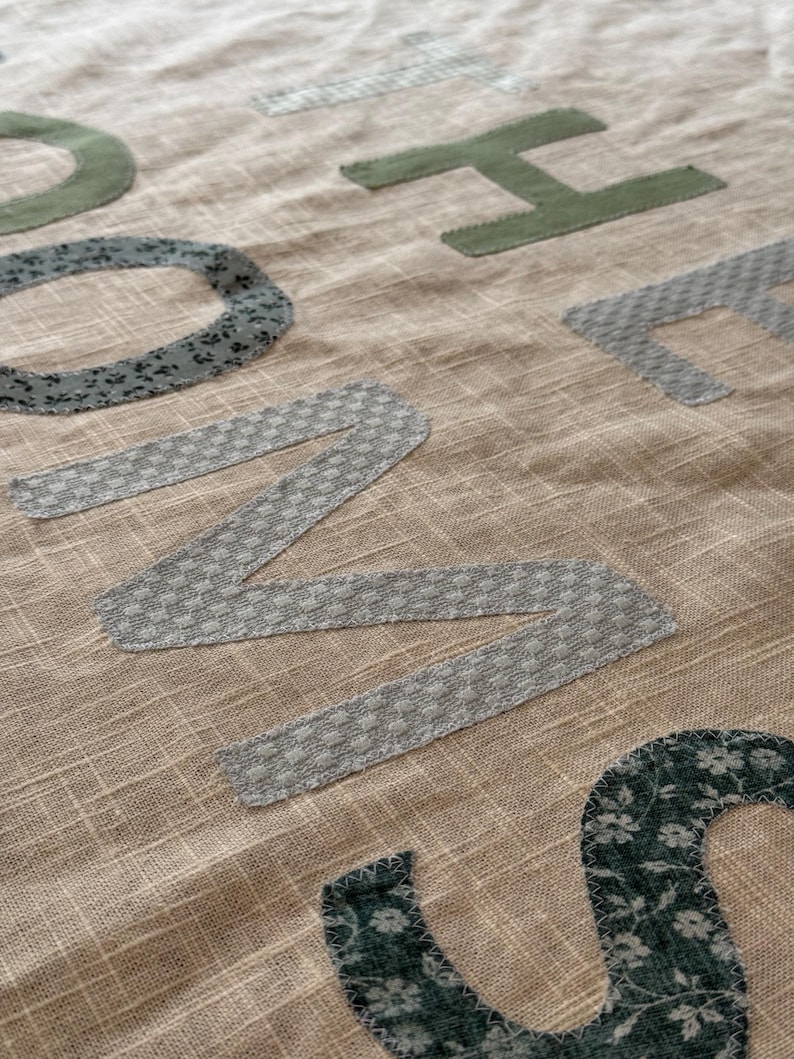 Custom Patchwork Banner | Personalized Fabric Banner | Wedding ...
