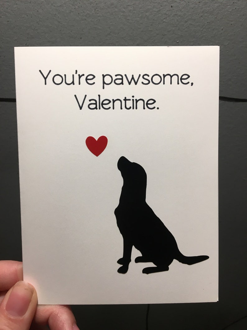 Cat/dog Valentine Card - Etsy