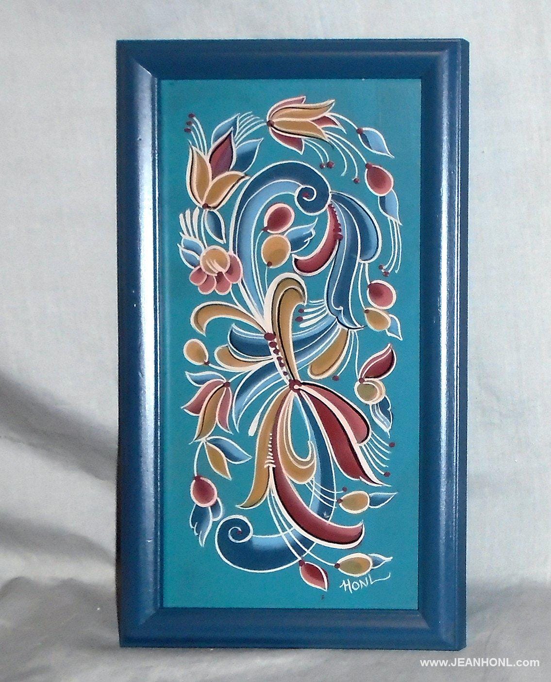 Norwegian Framed Rosemaling - Etsy