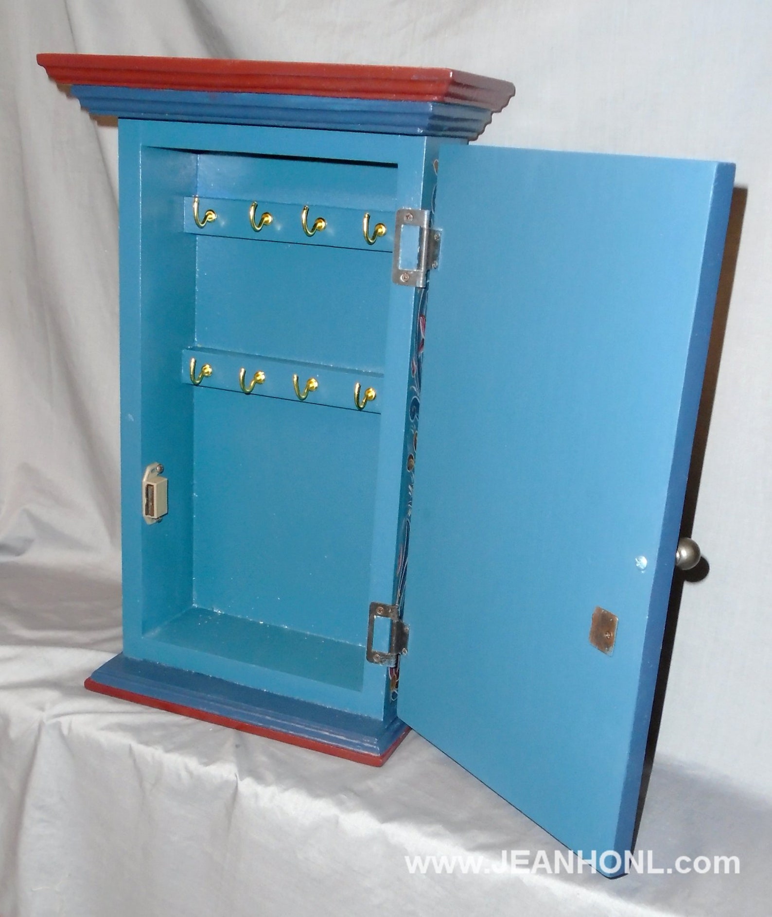 Rosemaling Wall Key Cabinet - Etsy