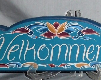 Norwegian Rosemaling Velkommen Welcome Sign - Etsy