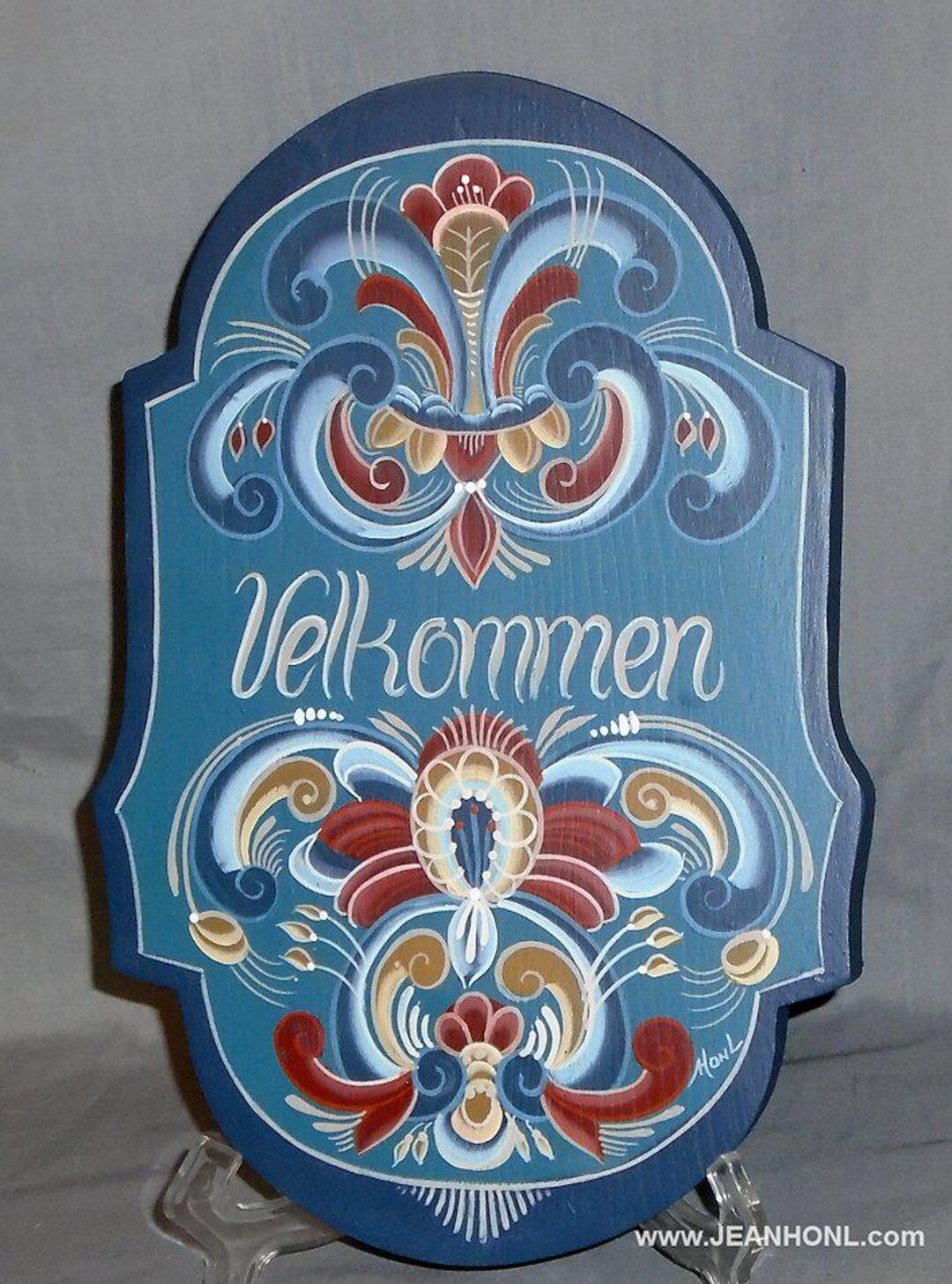 Norwegian Rosemaling Velkommen Welcome Sign - Etsy