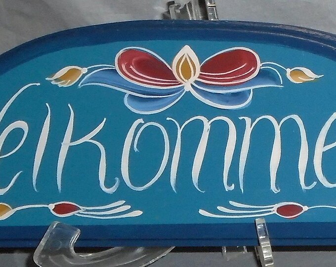 Norwegian Rosemaling Velkommen Welcome Sign - Etsy