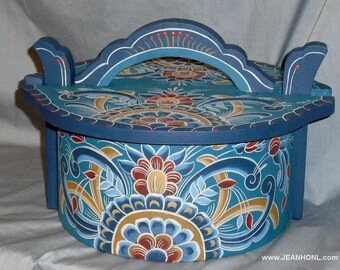 Hand Made Delightful Norwegian Wooden tresco Shoe or Clog With Lovely ...