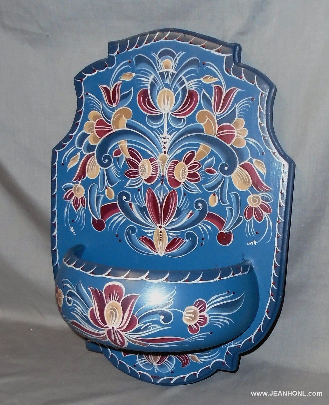 Norwegian Rosemaling Wall Half Bowl - Etsy