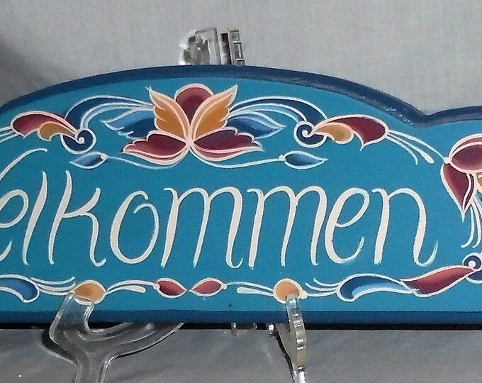Norwegian Rosemaling Velkommen Welcome Sign - Etsy