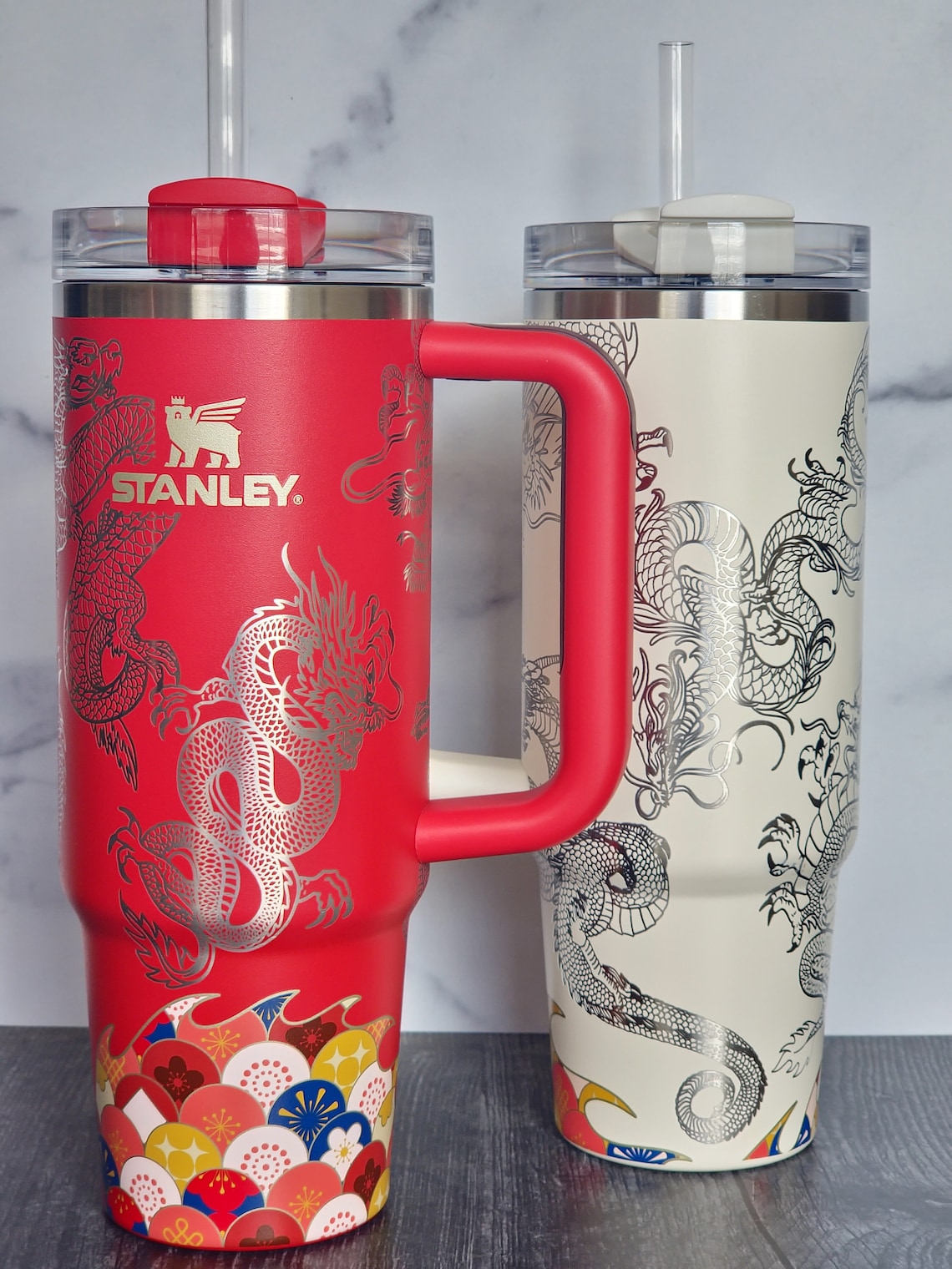 Lunar Year Stanley Tumbler Dragon Engraved 30 Oz, 2024 Chinese New Year ...