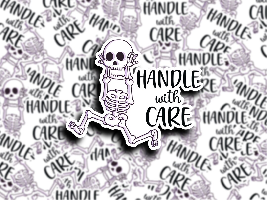 Handle With Care Vinyl Stickers White Packaging Stickers Fragile Label ...