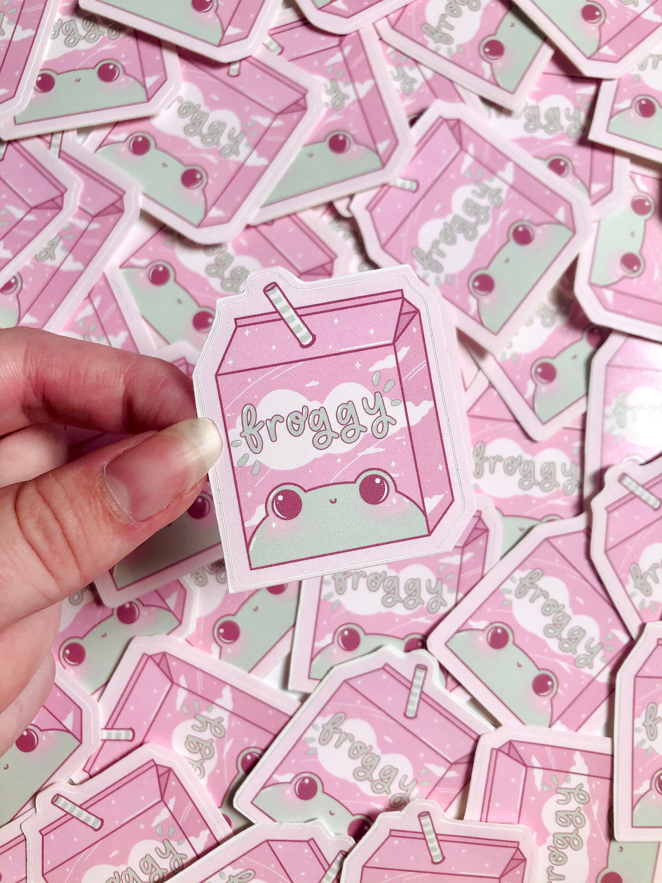 Froggy Milk Carton Sticker Cottagecore Aesthetic Lovecore | Etsy