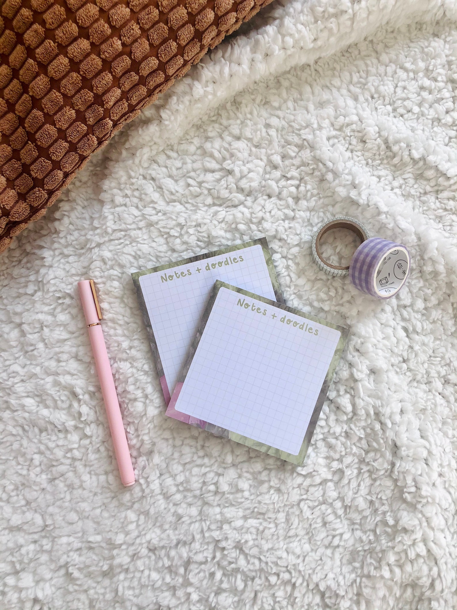 Green 'notes and Doodles' 10x10 Square Memopad - Etsy UK