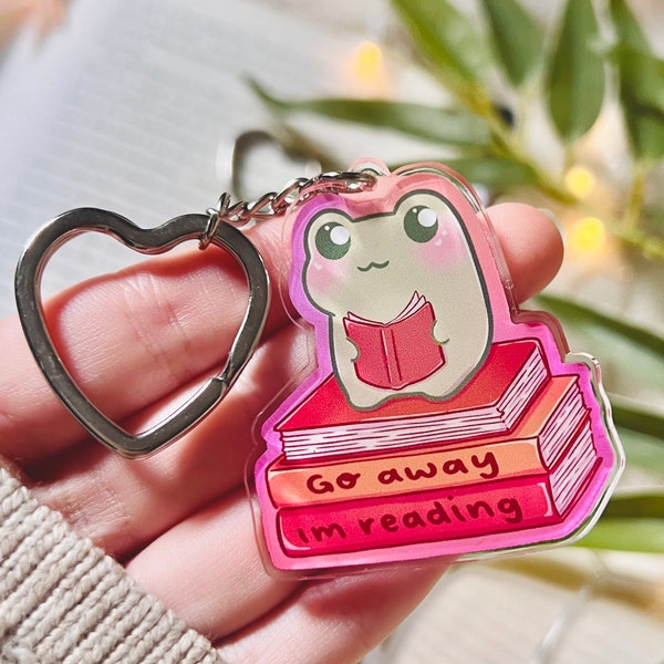 Bookish Acrylic Keyring - Etsy UK