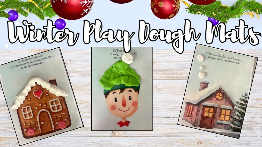 Winter Play Dough Mats – Printable Modeling Dough Activities for Kids ...
