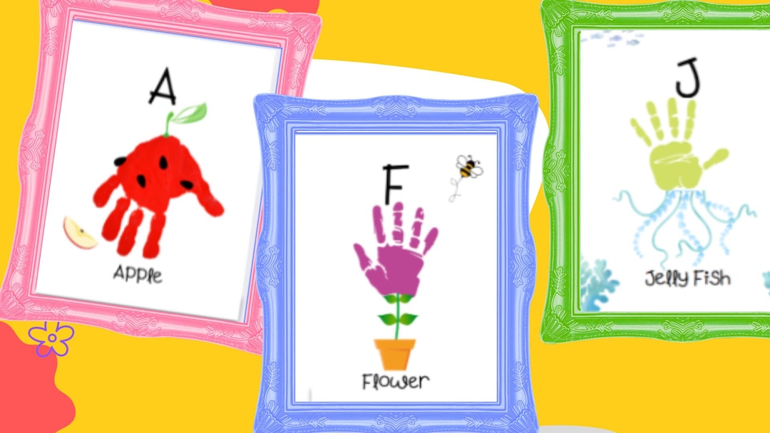 Handprint Craft ABC Book | Alphabet Art for Preschool | Kids Printable ...