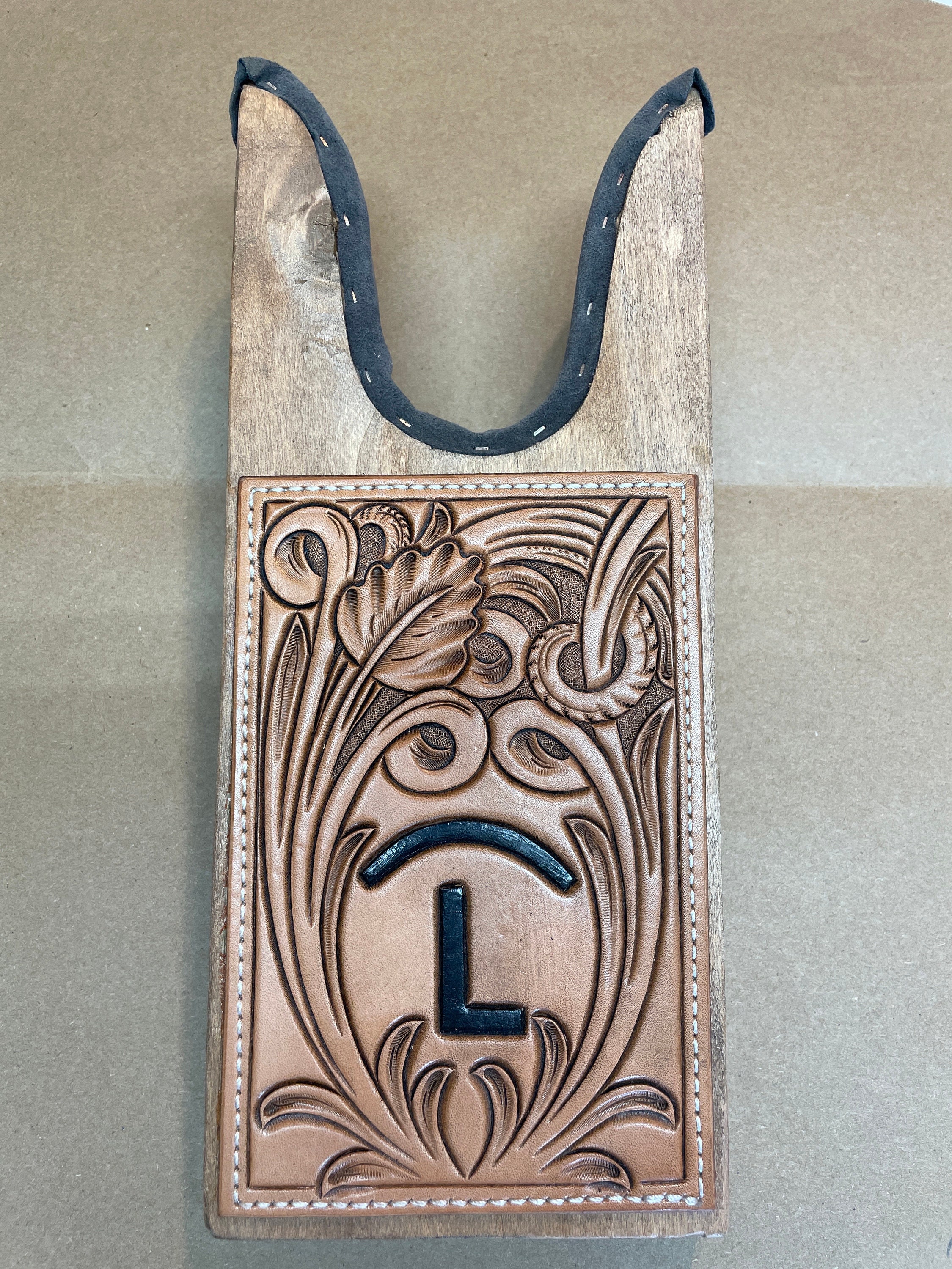 Custom Tooled Leather Boot Jack - Personalized Boot Jack -fathers Day ...