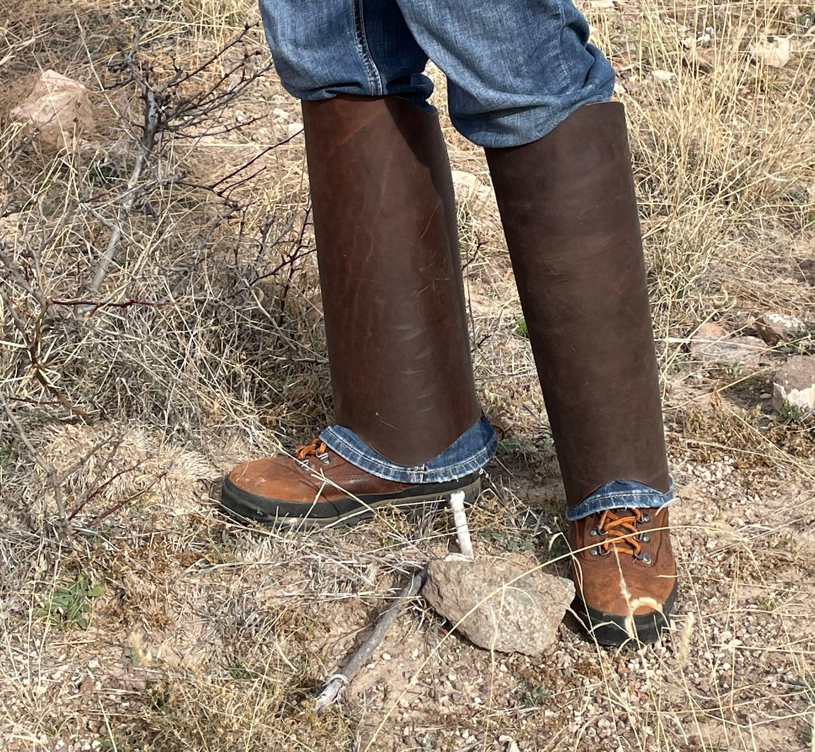 Leather Snake Gaiters - Brush Gaiters - Hiking Gaiters - Half Chaps ...