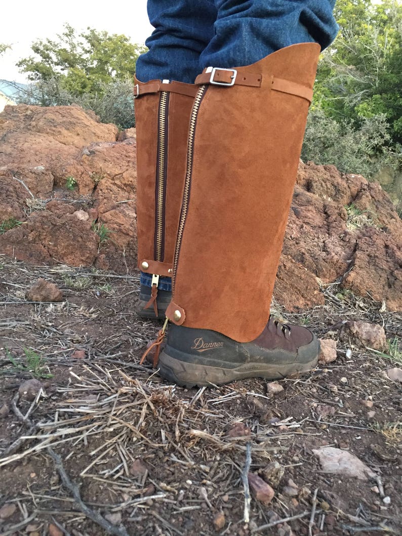Leather Snake Gaiters Brush Gaiters Hiking Gaiters Half - Etsy