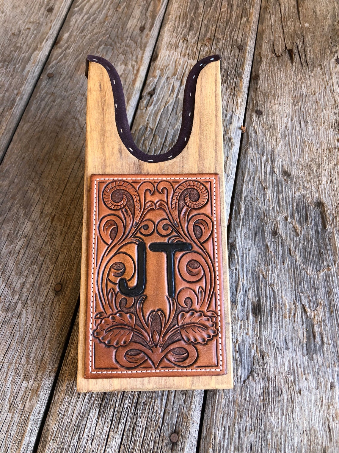 Custom Tooled Leather Boot Jack – Personalized Hand Carved Design - Etsy