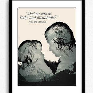 Pride and Prejudice Print - Jane Austen Quote Poster Art - Gifts for ...