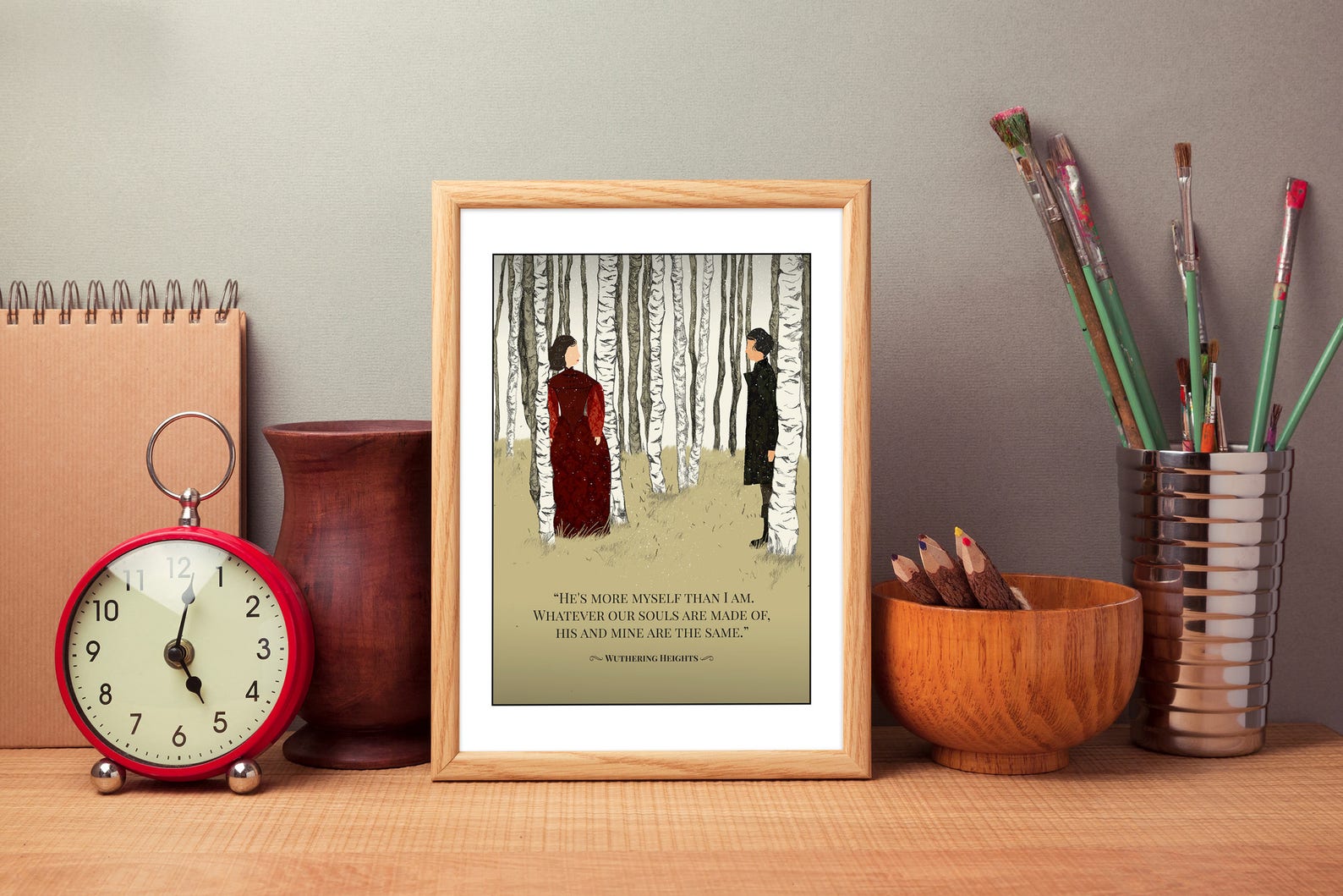 Wuthering Heights Art, Printable Wall Art, Emily Bronte Quote Poster ...
